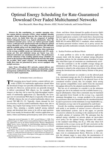 pdf optimal energy scheduling for rate guaranteed download over faded