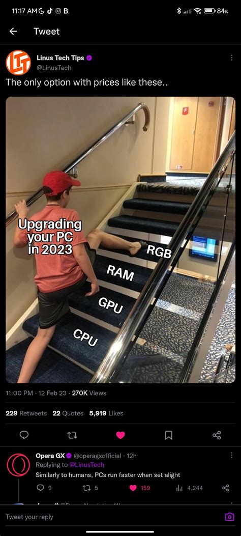 Opera Making Use Of Every Ltt Meme Opportunity R Linustechtips