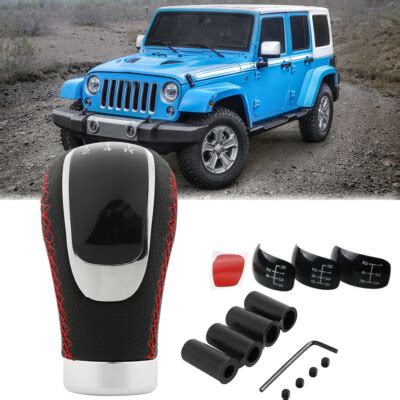 5 6 Speed Car Manual Gear Stick Shift Knob Lever Head Shifter For Jeep