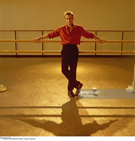 Portrait of ballet dancer Mikhail Baryshnikov at a rehearsal studio ...