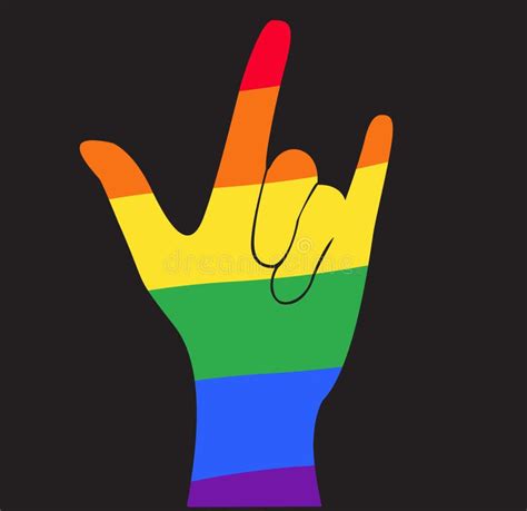 Dé Llevar A Cabo Vector Del Símbolo De La Bandera Lgbt Del Arco Iris