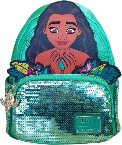 Moana Te Fiti Glow In The Dark 10 Faux Leather Mini Backpack By