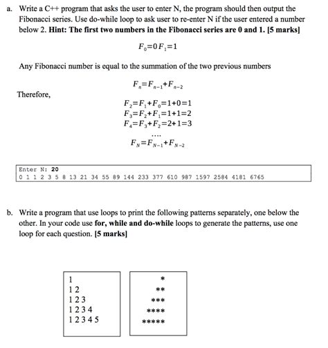 Solved A Write A C Program That Asks The User To Enter N Chegg