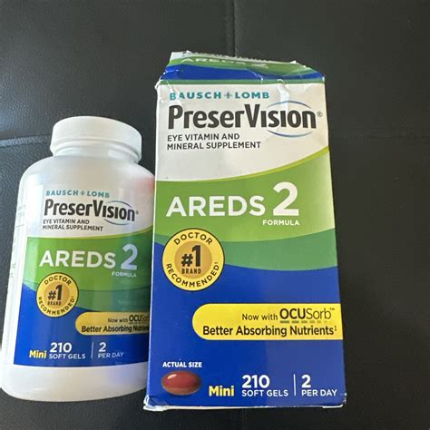 Bausch Lomb Preservision Areds 2 Formula 210 Soft Gels Eye Vitamins Exp