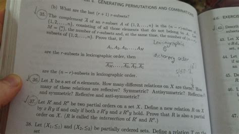 Solved . GENERATING PERMUTATIONS AND COMBINAT The complement | Chegg.com