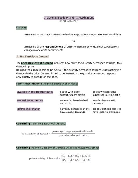 Elasticity Notes Chapter Elasticity And Its Applications P In The PDF Elasticity