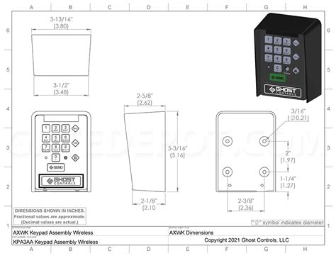 Ghost Controls Axwk Wireless Keypad