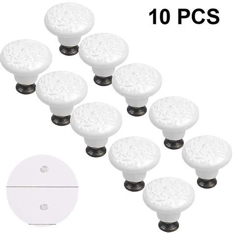 10 Pieces Ceramic Knobs Vintage Cabinet Door Knobs Drawer Knobs