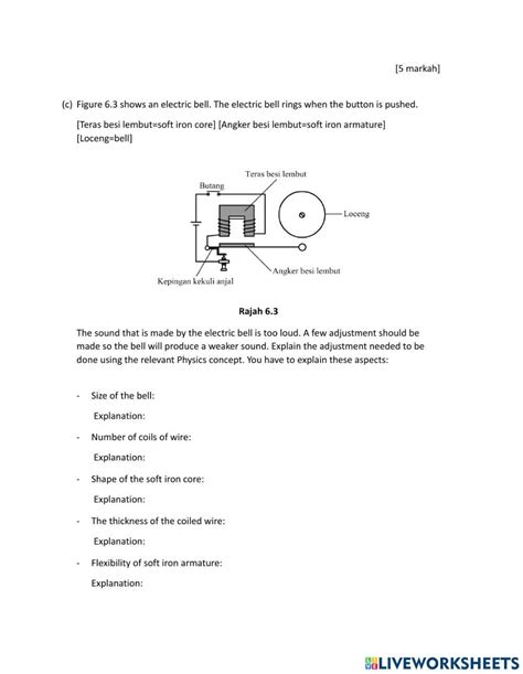 Electromagnet Interactive Worksheet Live Worksheets