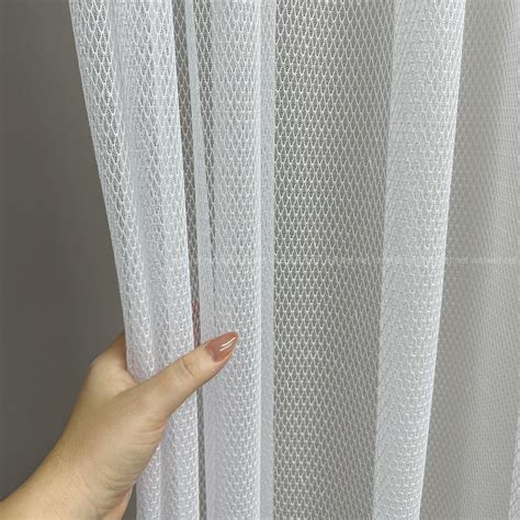 Гардини жаккард у мілкий ромб тюль для вікна білий тюль для вітальні спальні у кабінет