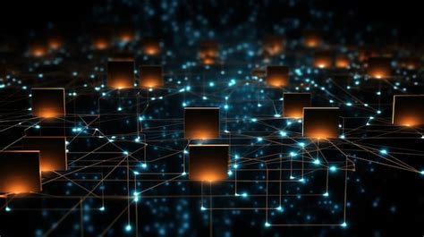 premium photo glowing abstract computer network symbol illuminates dark