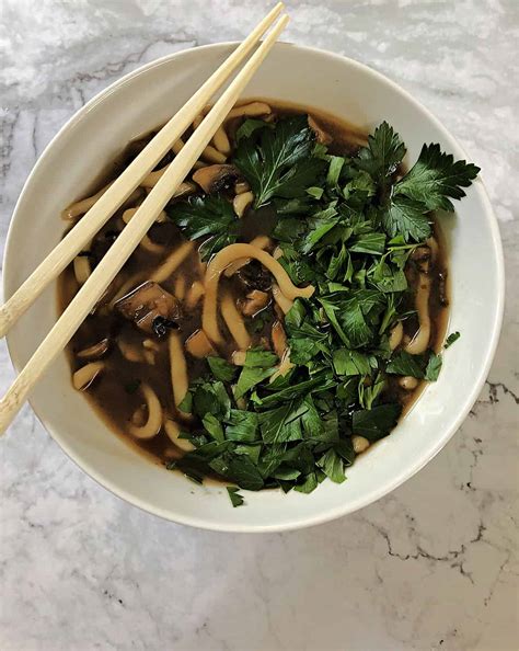 Spicy Mushroom Noodle Soup With Fresh Herbs Ovenspiration