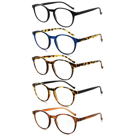 Reading Glasses Oval Round Stylish Tortoise R9115a 5pack