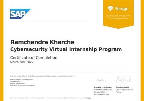 Ram Kharche On Linkedin Sap Security Internship Forage