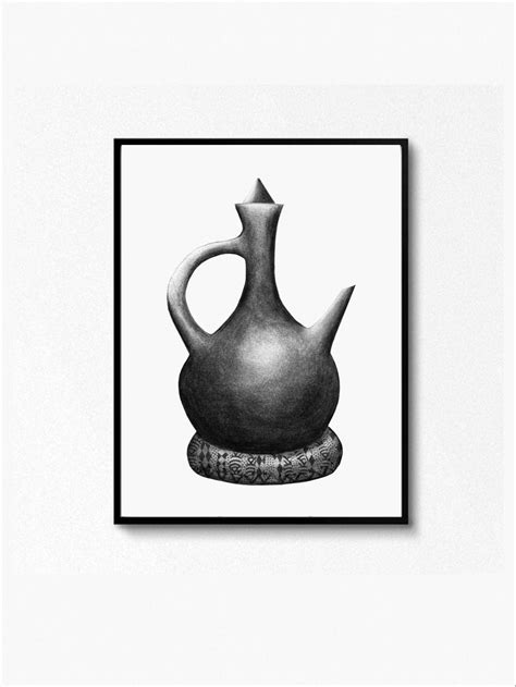 Ethiopian Jebena Drawing Print Low Resolution Print Etsy