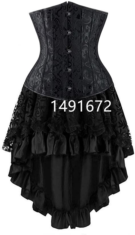 Sapubonva Corset Dress Bustiertop And Skirt Set Tutu Corselet Victorian