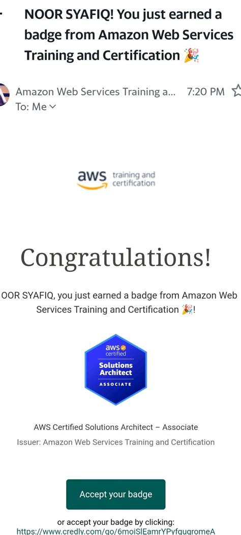 Awscertified Cloudcomputing Aws Solutionsarchitect Careergrowth Noor Syafiq Ismail 24