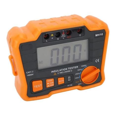 Qqmora Mégohmmètre Megohmmètre testeur d isolation numérique compteur