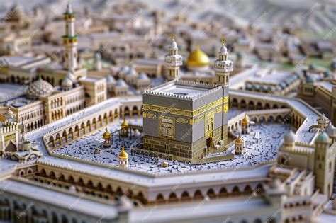 Premium Photo Perspective Of The Islamic Mecca Cube In Three