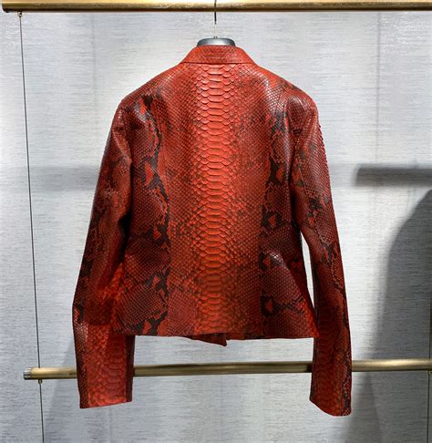 Womens Red Python Leather Jacket Leather Guys Leather Jackets