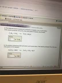 Solved A The Balanced Reaction Equation For Combustion Of
