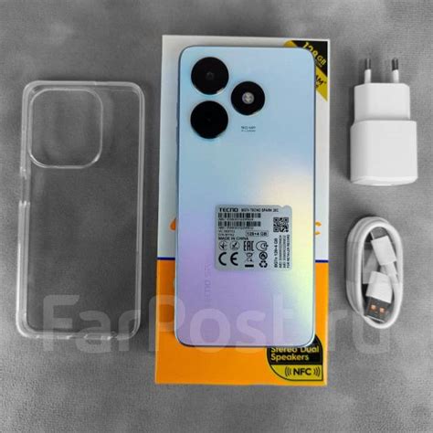 Tecno Spark 20c 8ГБ 128ГБ Белый Ростест Nfc Наушники 6 56
