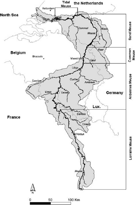 Catchment Of The River Meuse Download Scientific Diagram