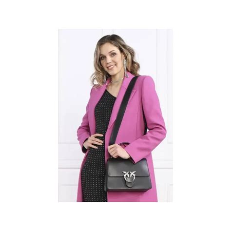 Pinko Кожена чанта за рамо Love One Top Handle Classic Li Glamibg