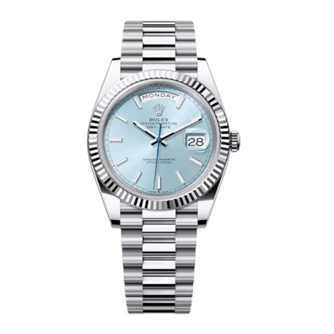 Superclone Rolex Day Date 40 Mm Ice Blue Dial 228236