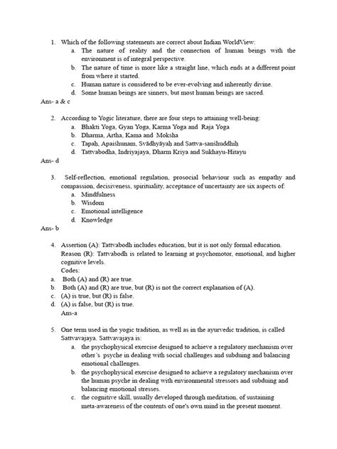 4th Assignment Nptel Yoga Course Pdf Moksha Yoga