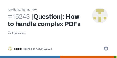 Question How To Handle Complex Pdfs Issue Run Llama Llama