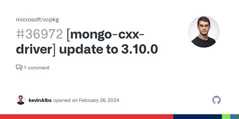 Mongo Cxx Driver Update To 3100 · Issue 36972 · Microsoftvcpkg