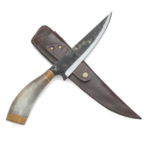 Faca Campeira Chifre Bovino Brut Forge 9 Cutelaria Ramin