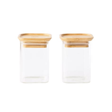 Pebbly Glass Spice Jars Set Of 2 Sur La Table