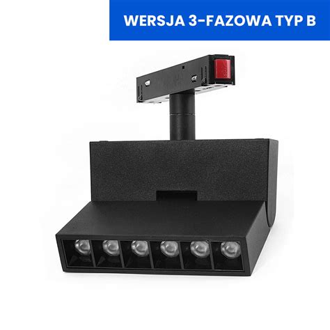 Lampa z diodami do szyn magnetycznych łamana W K DDCX GDZD TYP B WERSJA FAZOWA