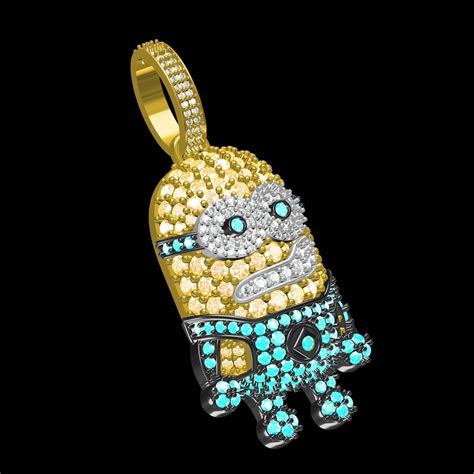 Minion Cartoon Caracter Diamond Pendant 3d Model 3d Printable Cgtrader