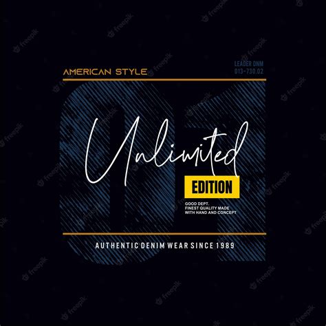 Premium Vector Unlimited Edition Stylish Typography Slogan T Shirt
