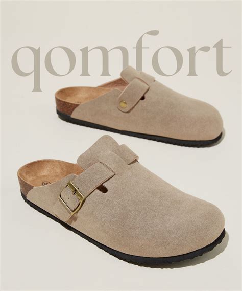 Genuine Suede Clogs By Qomfort Genuine Suede Closed Toe Suede Clogs