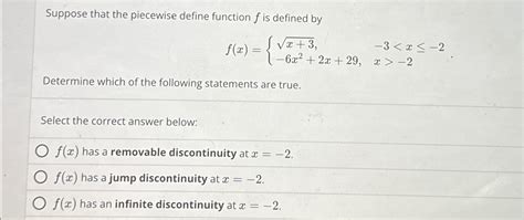 solved suppose that the piecewise define function f ﻿is