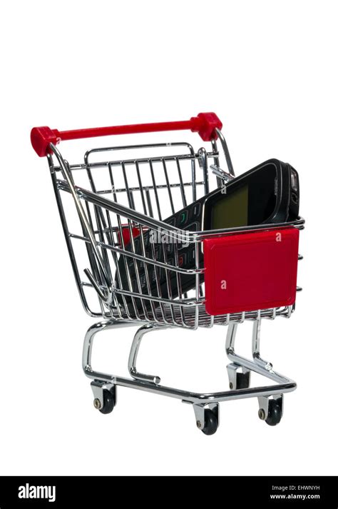Shopping Cart With A Cell Phone Stock Photo Alamy