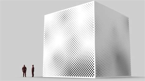 108 Variable Influence Perforated Cube Facade Rhino Grasshopper Tu Parametric