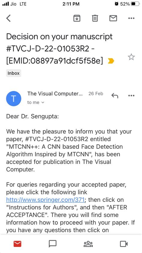 Accepted The Visual Computer Springer If 2 835 Dr Diganta Sengupta