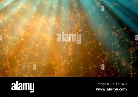 Abstract Digital Connection Moving Dots And Lines Technology Background Network Connection