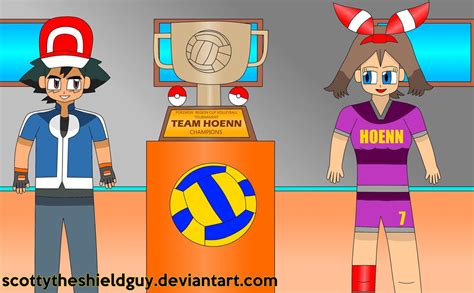 Ash And May Goes Pokemon Volleyball Champ By Advancedscottypkmn On