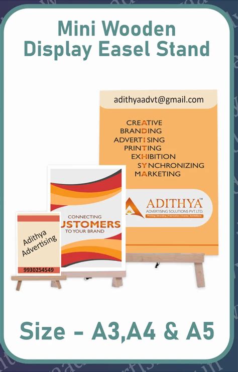 Mini Wooden Display Easel Height 3 Feet At Best Price In Navi Mumbai