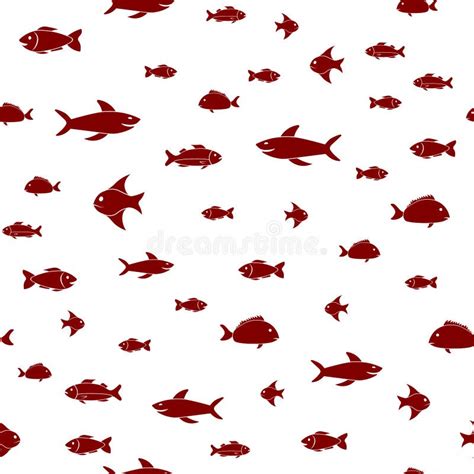 Fish Seamless Pattern Background Vector Illustration Backdrop Stock