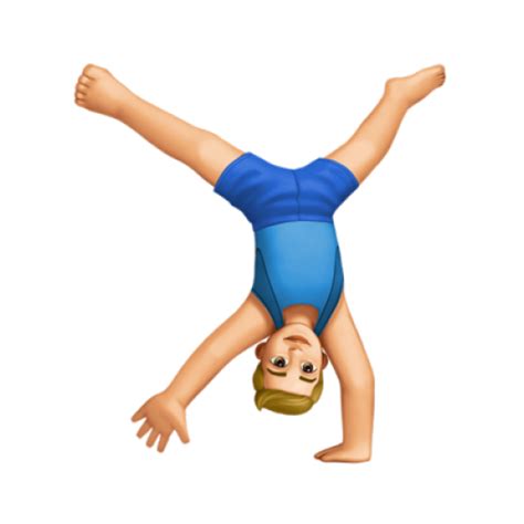 🤸🏼‍♂️ Emoji Man Cartwheeling Tom De Pele Médio Claro Emojis Para Copiar