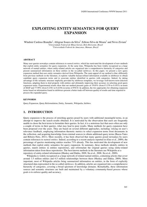 Pdf Exploiting Entity Semantics For Query Expansion