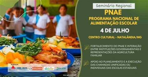 Seminário Pnae Programa Nacional De Alimentação Escolar Em Natalândia