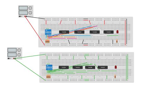Circuit Design Compuertas Lógicas Dechen Dos Diseños Tinkercad